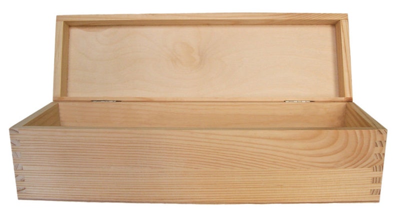Wine Box Beautiful Pine Box 36x11x10cm Storage Bottle Wooden Decoupage ...