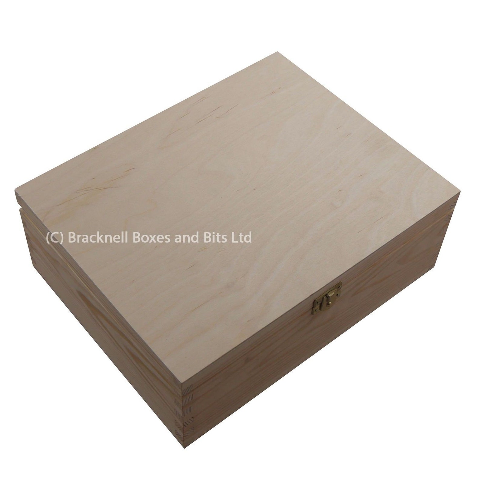 3 Compartment Large Pine Wooden Storage Box DD402 Case Trunk Chest ...