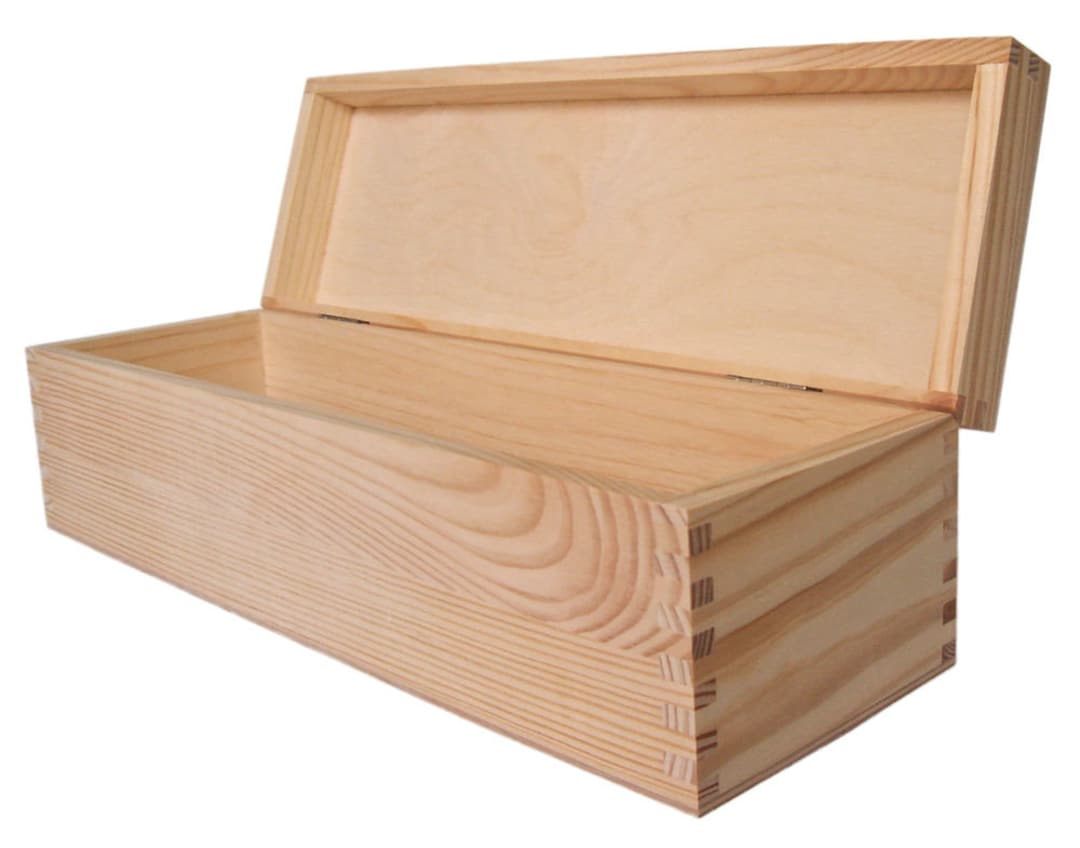 Wine Box Beautiful Pine Box 36x11x10cm Storage Bottle Wooden Decoupage ...