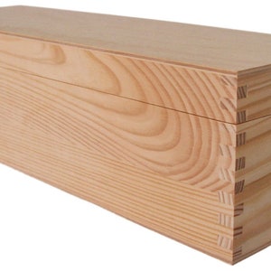 Wine Box Beautiful Pine Box 36x11x10cm Storage Bottle Wooden Decoupage ...