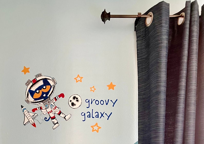Pete the Cat Space Decal | Out of This World Kids Book Room Décor ...