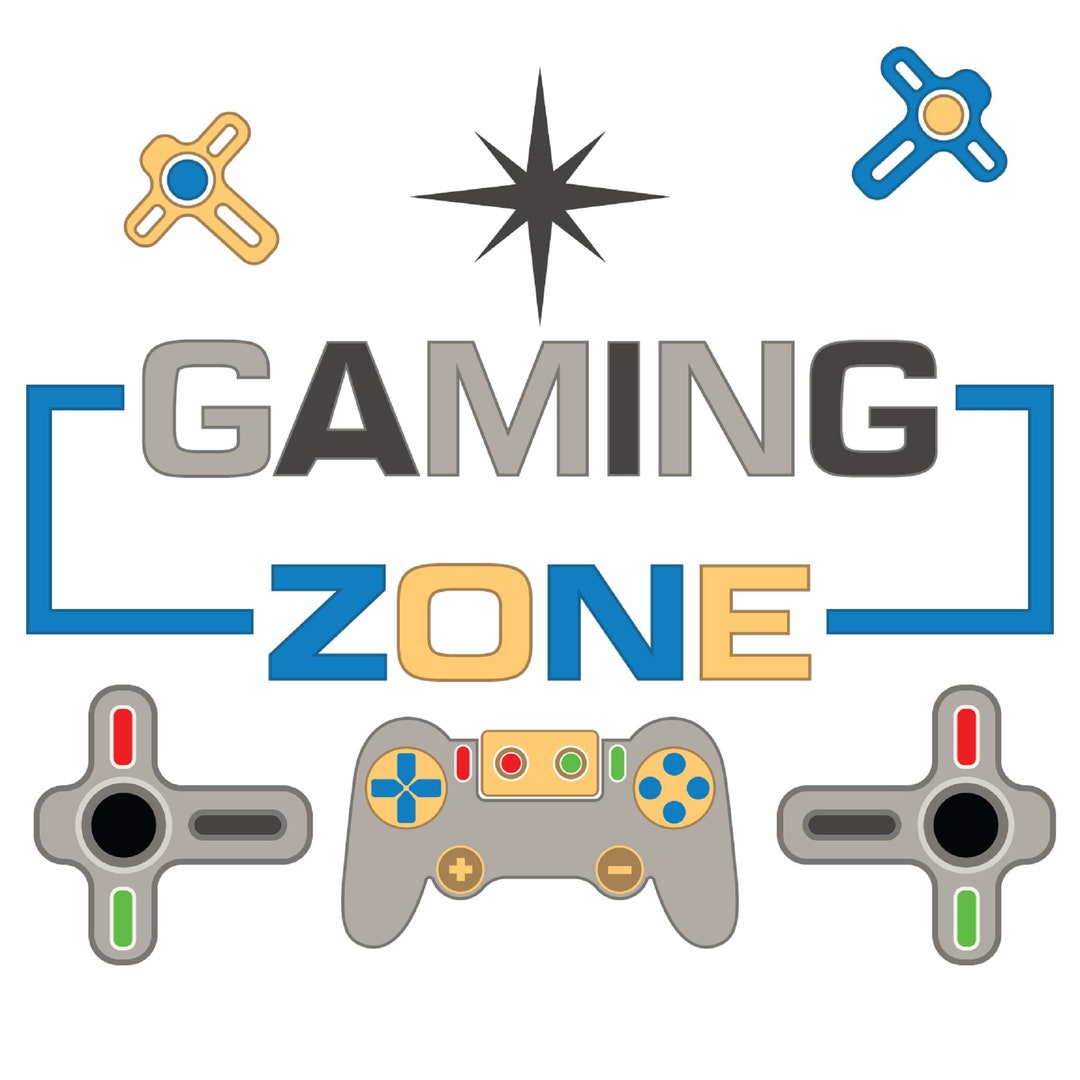 Vegas Like Design Gaming Zone Vinyl Wall Art Decal | Home Wall Joystick ...