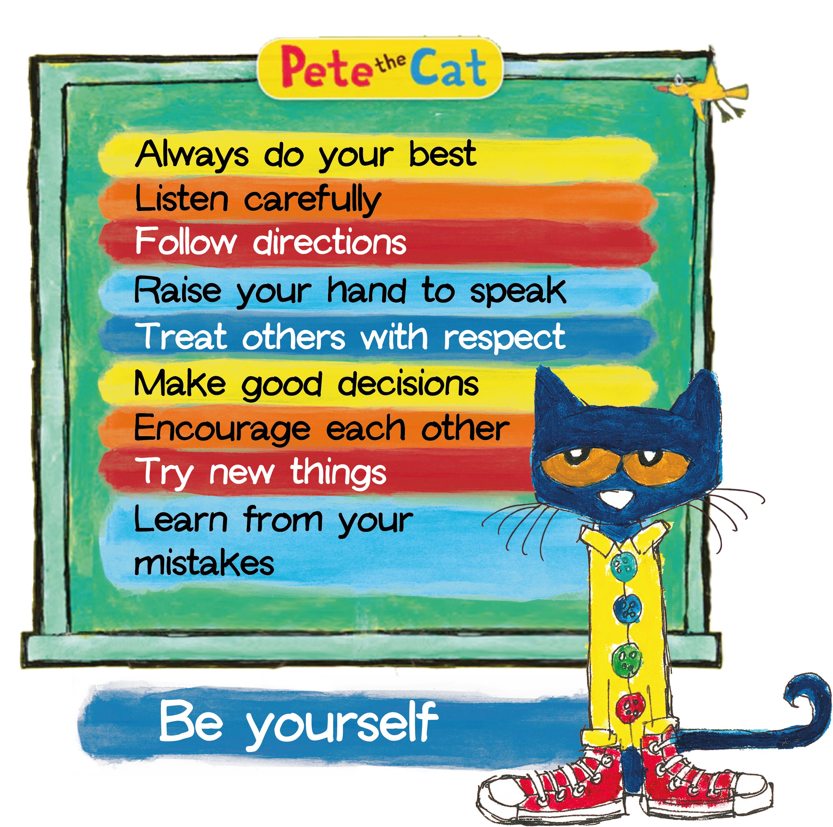 Pete the Cat Classroom Decor Vinyl Wall Decal for Teachers, Toddlers ...
