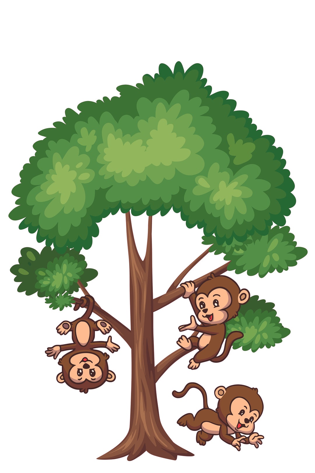 Home Art Adhesive Three Monkeys Decal Design Removable Fabric - Etsy