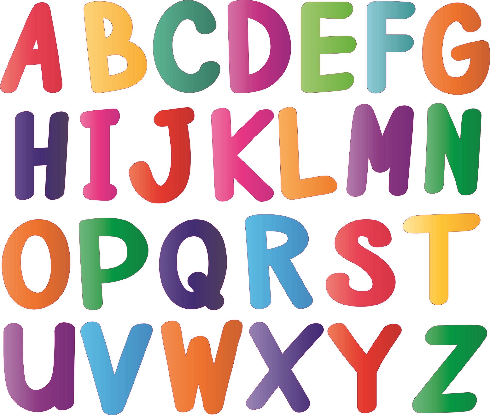 Kids Bedroom English Alphabet Letters Wall Decal Sticker | Vinyl Home ...
