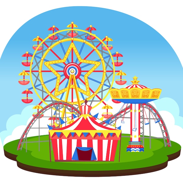 Ferris Wheel Print - Etsy