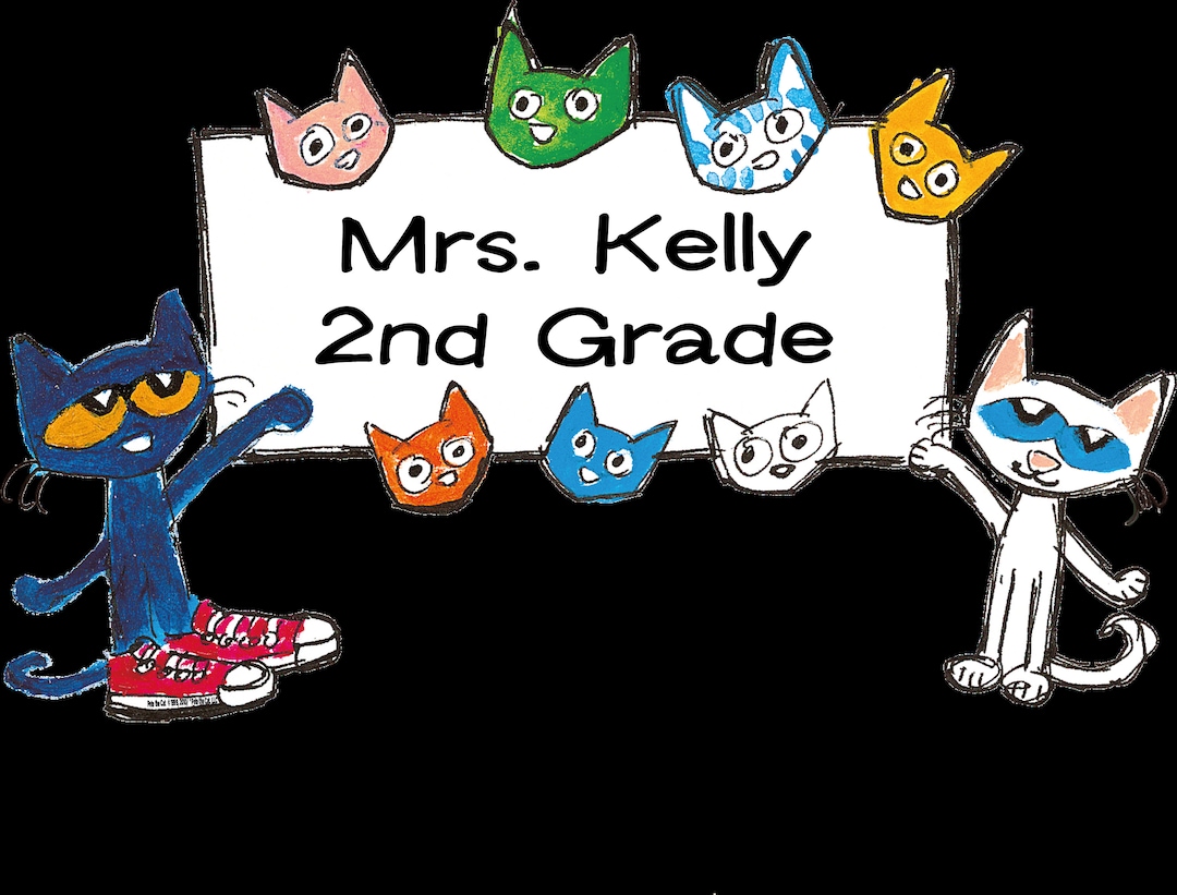 Pete the Cat Personalized Classroom Decal, Custom Teacher Wall Decor ...