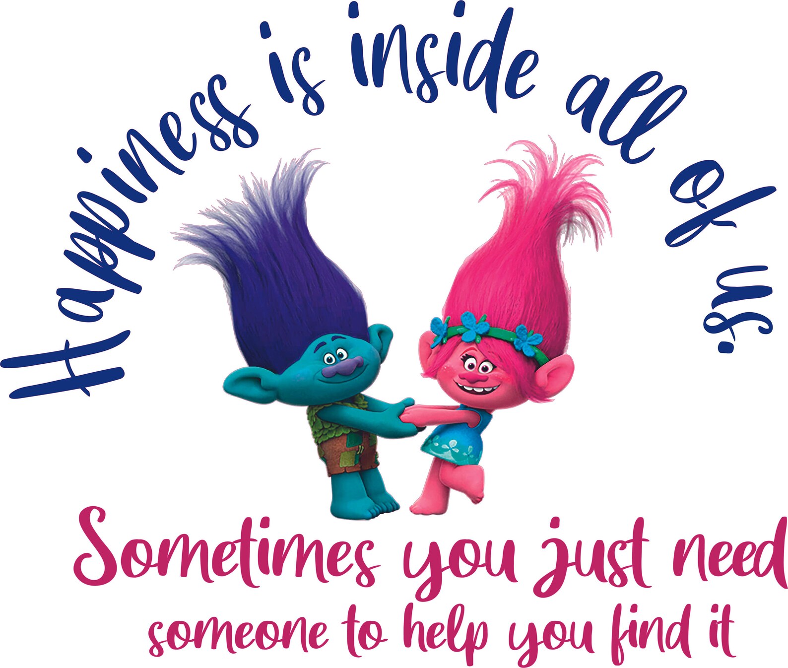 Vinyl Trolls Movie Quotes Home Wall Decoration Design Etsy