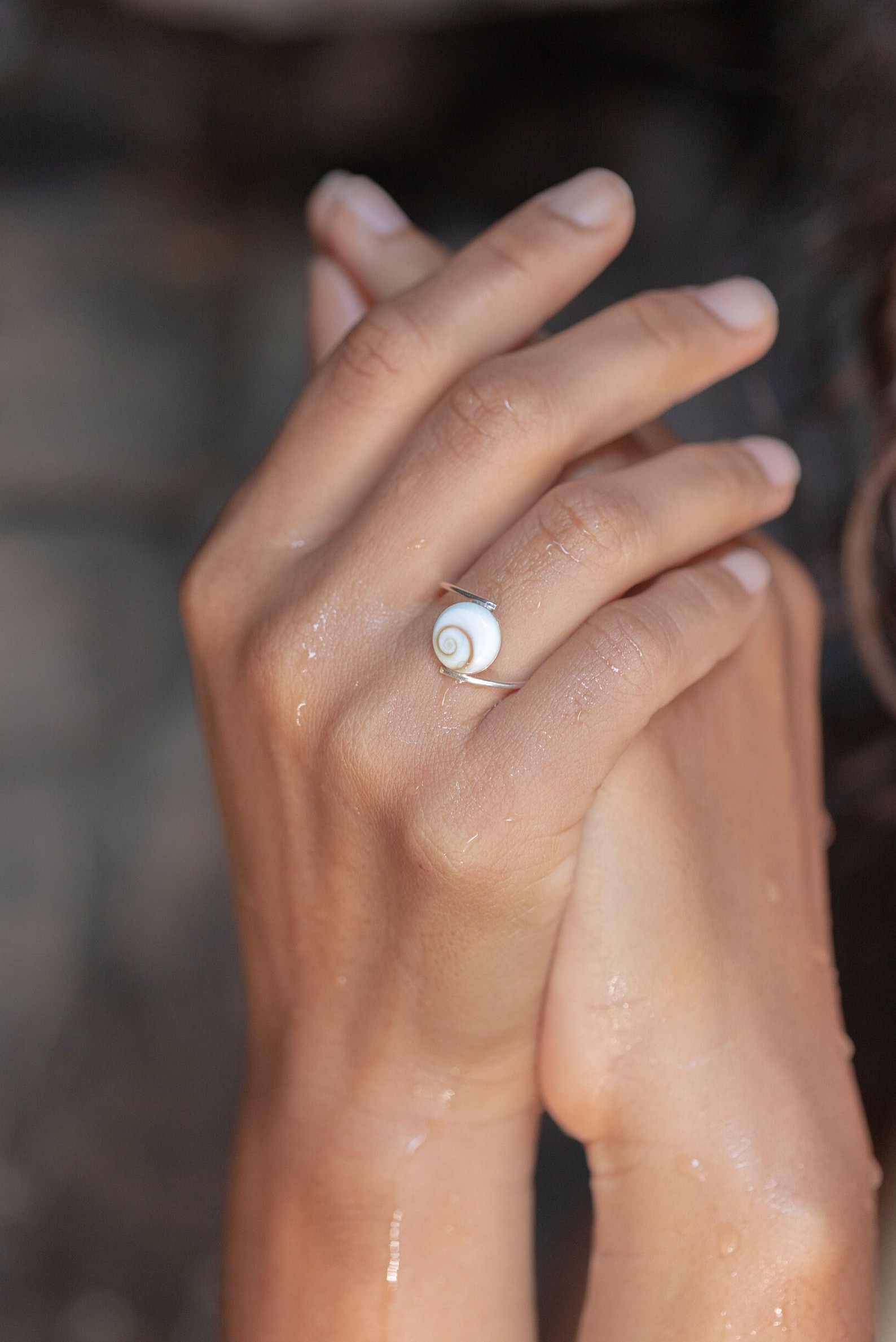 Shiva Eye Ring Stone Ring Shell Ring Shiva Shell Ring Ojo - Etsy