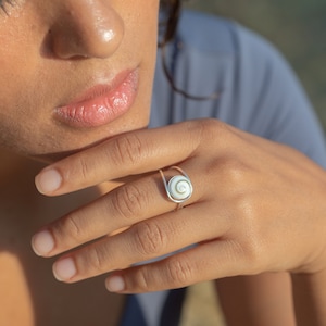 Shell Ring, Shiva Ring, Shiva Eye Ring, Sterling Silver Ring, Shell ...