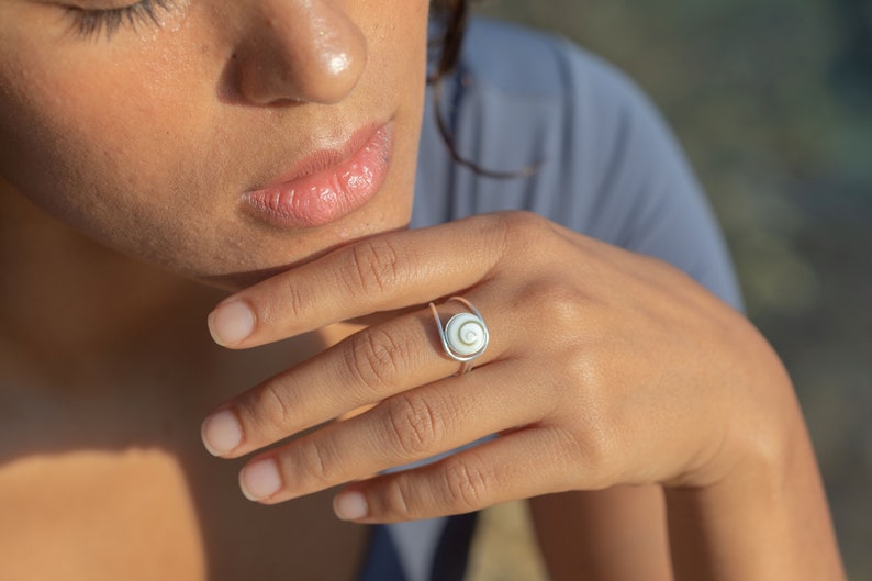 Shell Ring Shiva Ring Shiva Eye Ring Sterling Silver Ring | Etsy