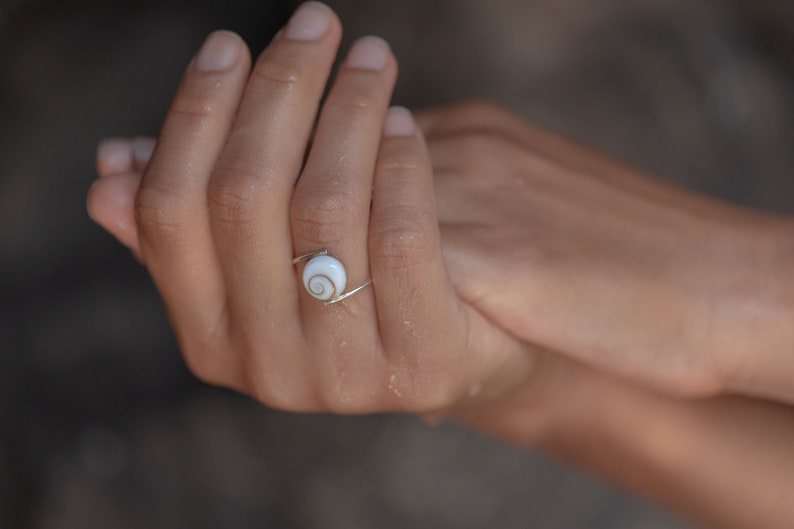 Shiva Eye Ring Stone Ring Shell Ring Shiva Shell Ring Ojo | Etsy