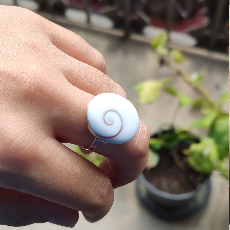 Shell Ring Shiva Shell Ring Silver Rings for Women Eye of | Etsy