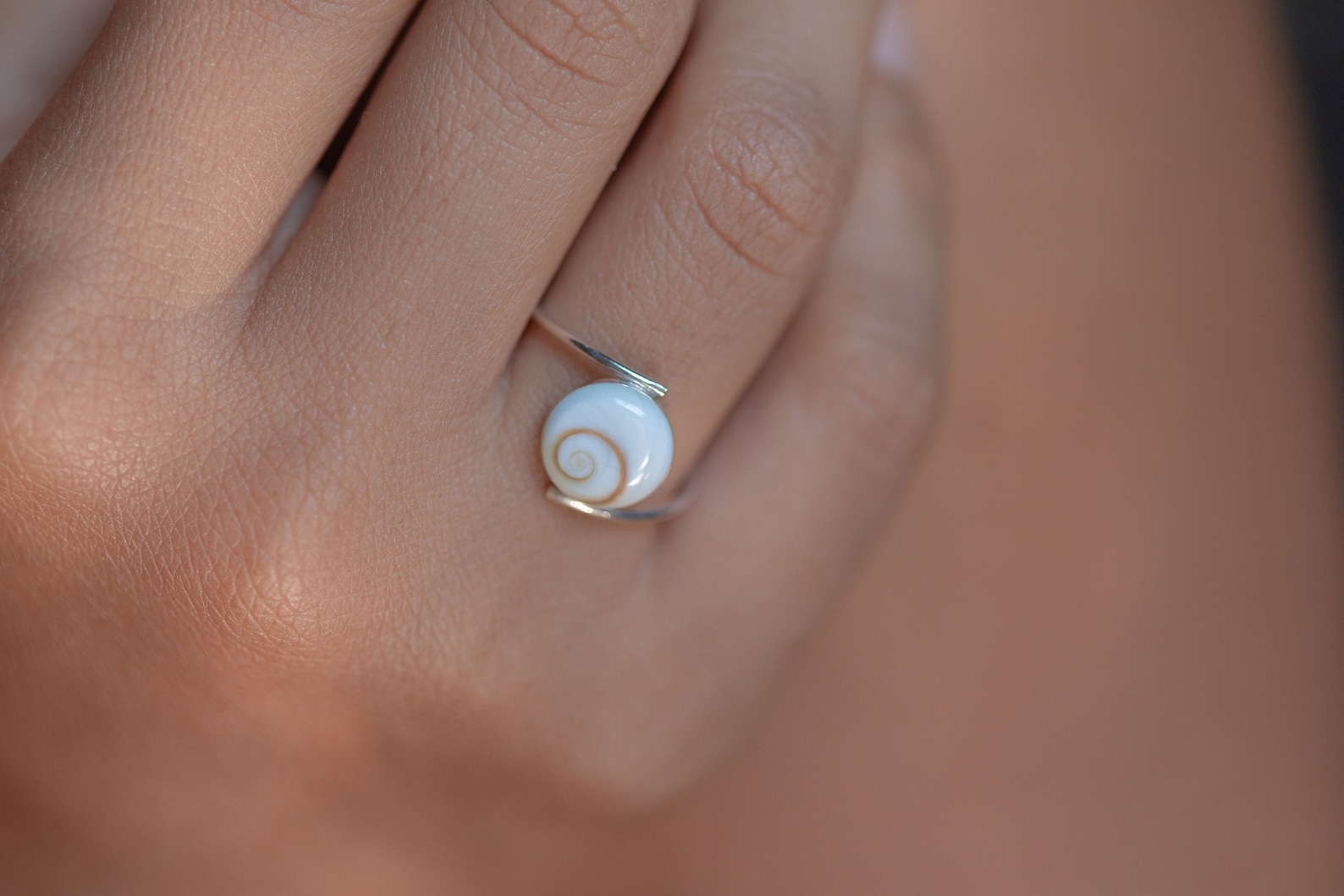 Shiva Eye Ring Stone Ring Shell Ring Shiva Shell Ring Ojo | Etsy