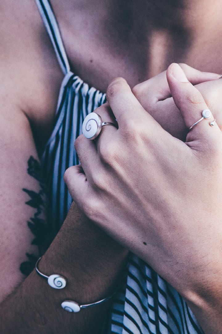 Sterling Silver Bracelet Shell Bracelet Silver Cuff | Etsy