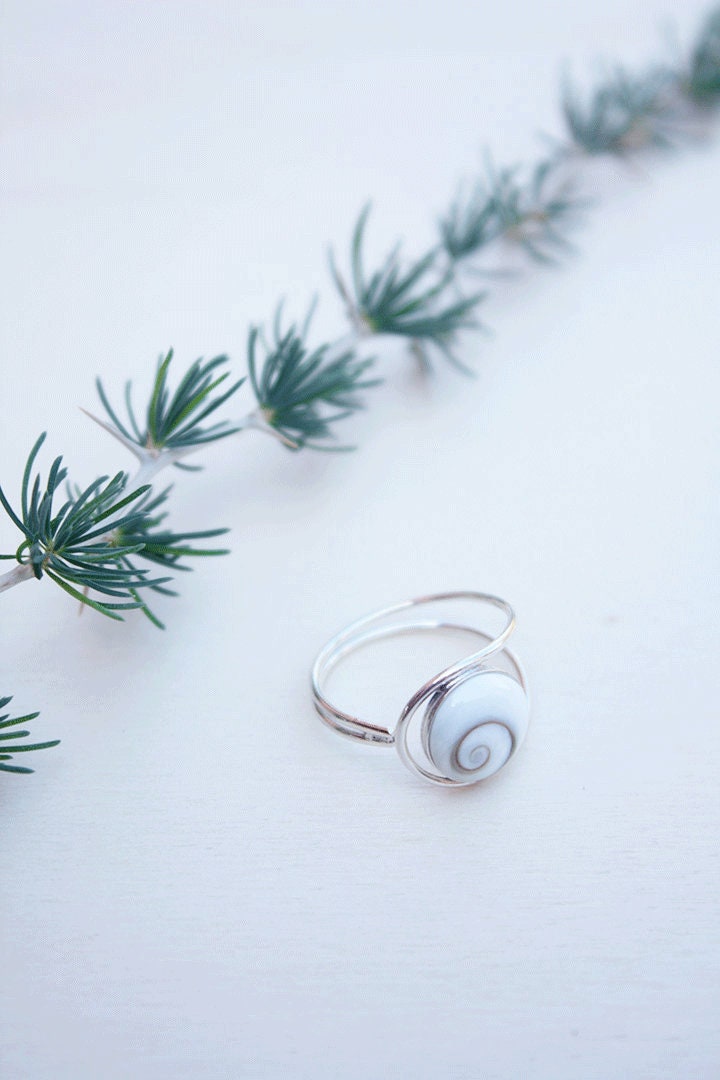 Shell Ring Shiva Ring Shiva Eye Ring Sterling Silver Ring | Etsy