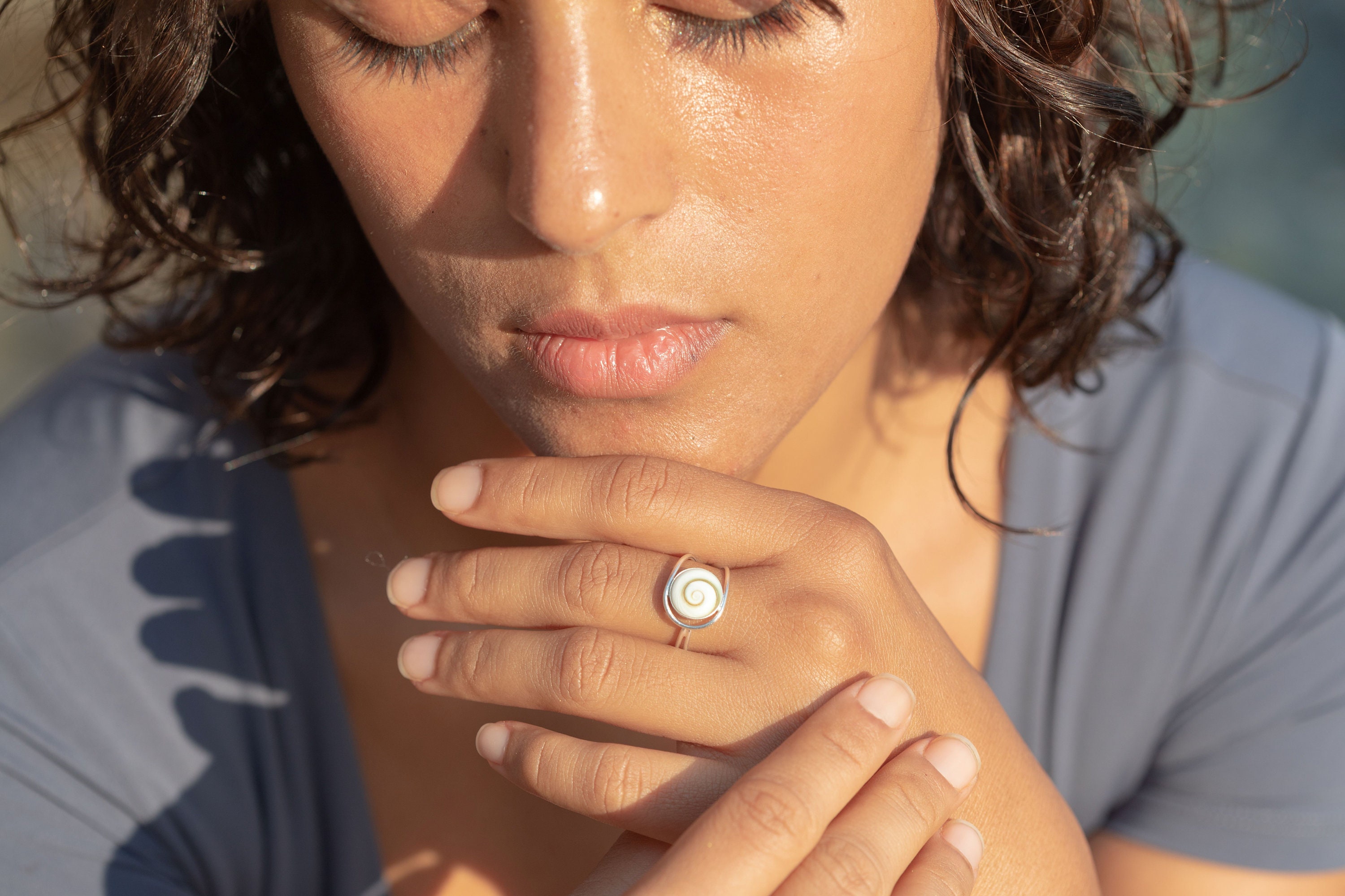 Shell Ring Shiva Ring Shiva Eye Ring Sterling Silver Ring | Etsy