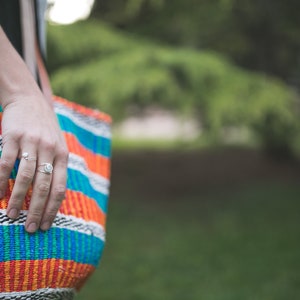 African Basket Straw Bag Sisal Bag Pompon Summer Bag Beach | Etsy