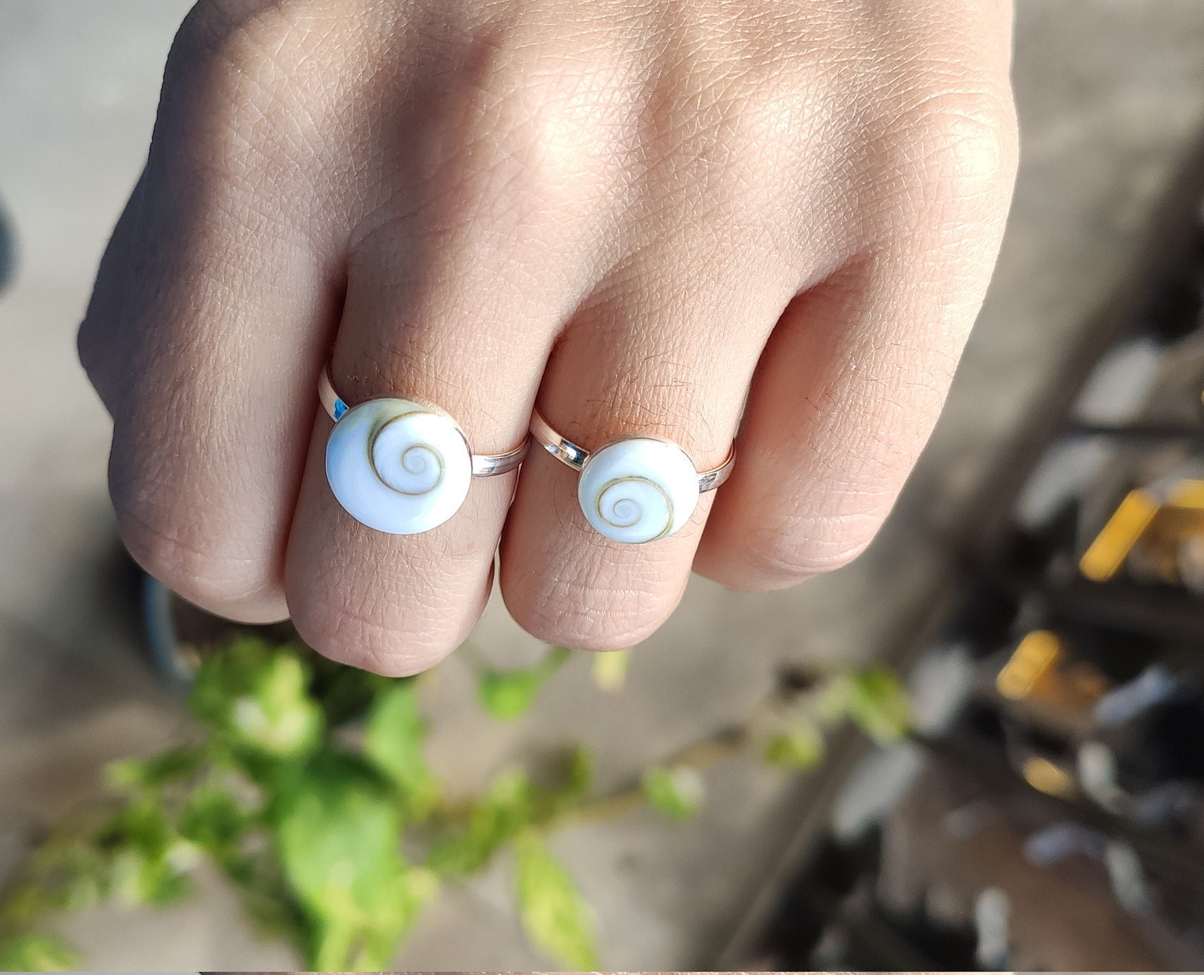 Shell Ring Shiva Eye Ring Shiva Ring Natural Stone Ring | Etsy