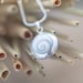 Shell Necklace, Silver Necklace, Seashell Pendant, Eye of Santa Lucia ...