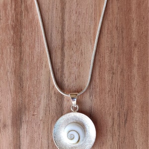 Shiva Pendant, Shell Necklace, Silver Handmade Necklace, Silver ...