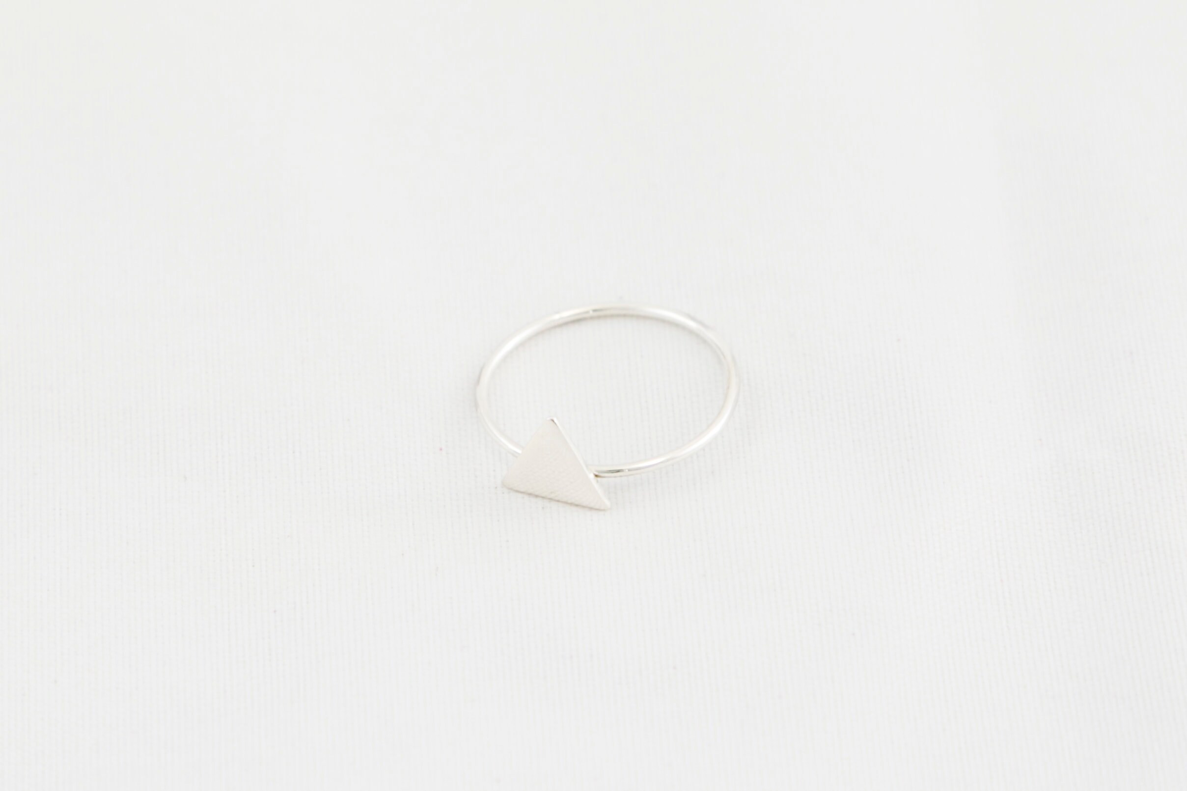 Triangle Ring Silver Minimalist Ring Boho Ring Tiny Silver | Etsy