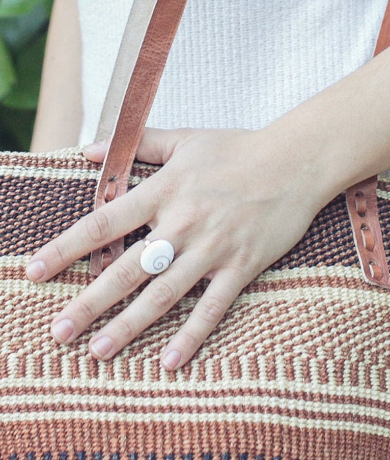 Shell Ring Shiva Shell Ring Silver Rings for Women Eye of | Etsy