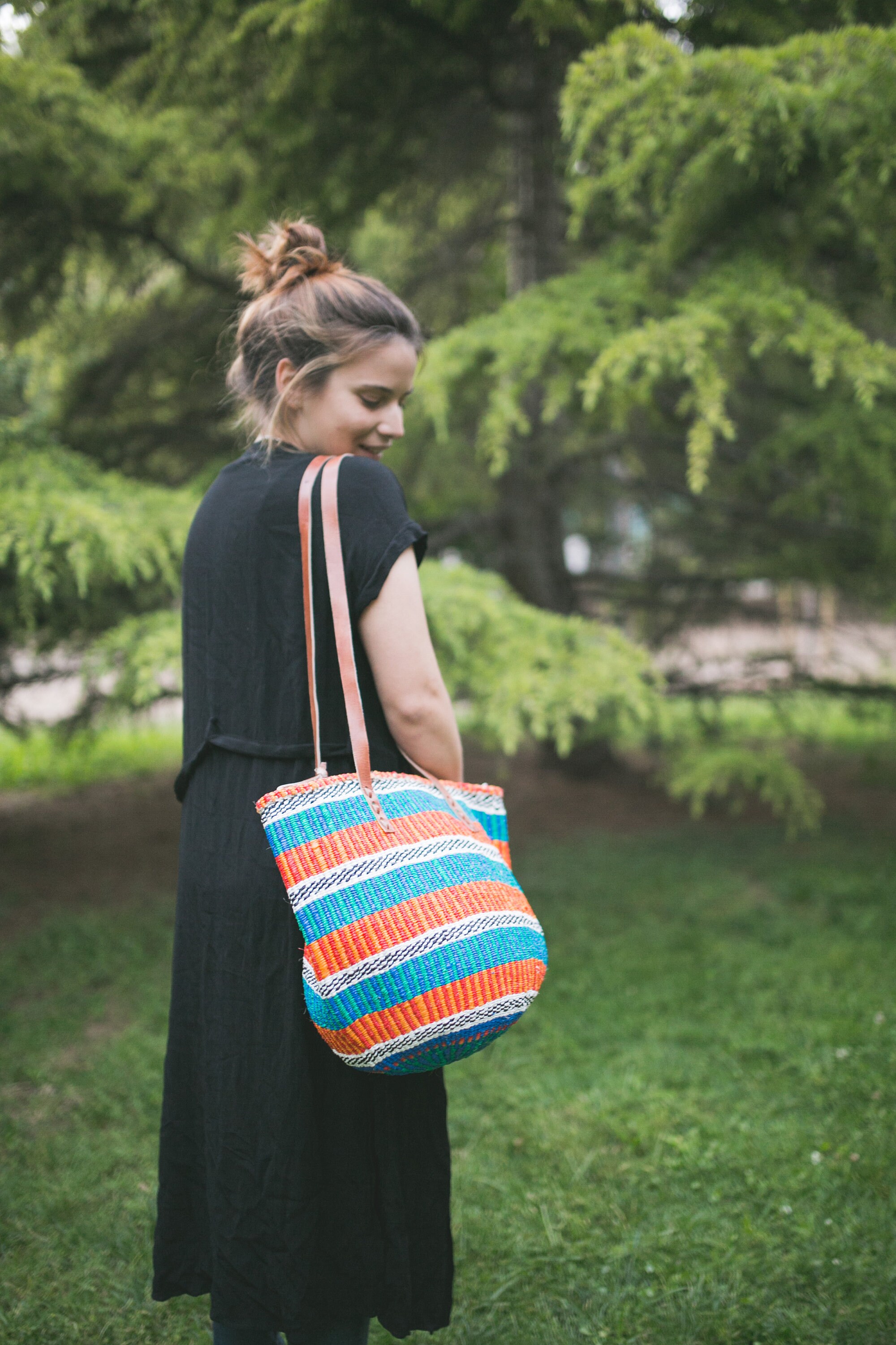 African Basket Straw Bag Sisal Bag Pompon Summer Bag Beach - Etsy