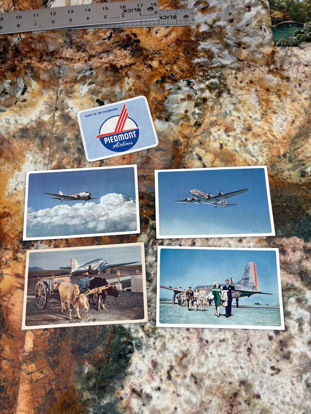 Four (4) Vintage American Airlines Postcards, 1940-50s Era Airplanes ...