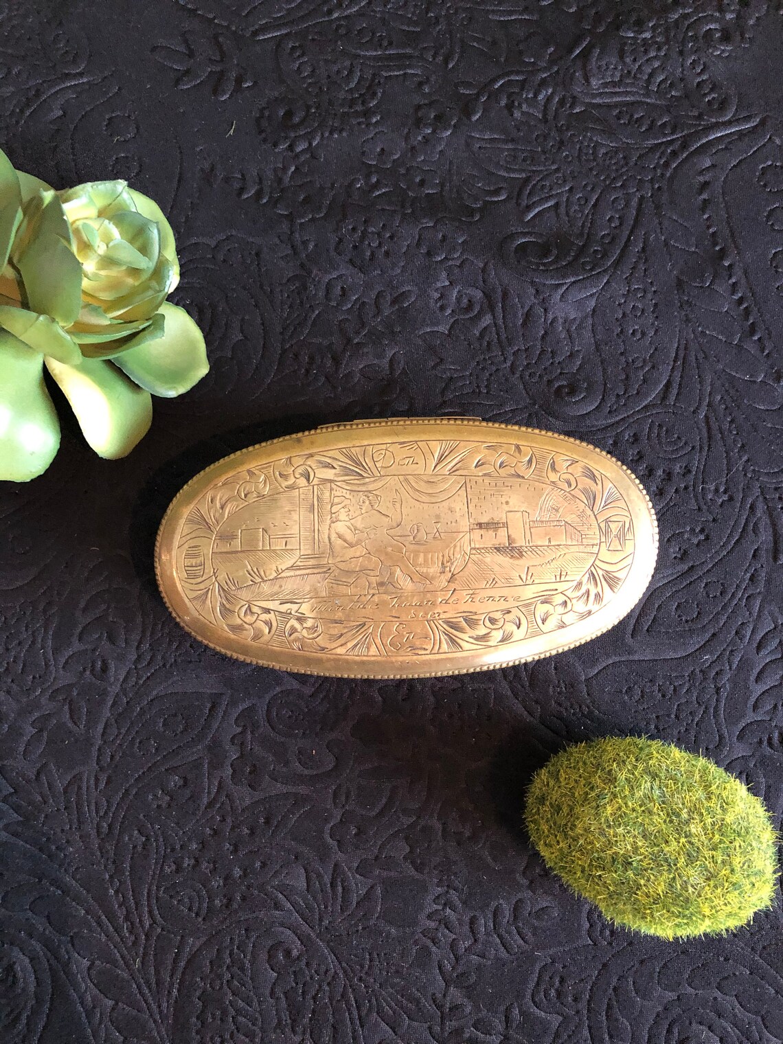 Antique Brass Tobacco Snuff Box / Tobacco Tin Very Rare - Etsy UK