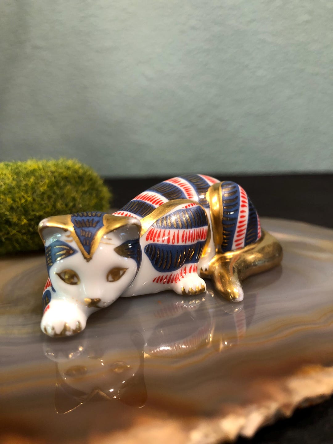 Vintage the Franklin Mint Imari Cat Hand Painted Curio Cabinet ...