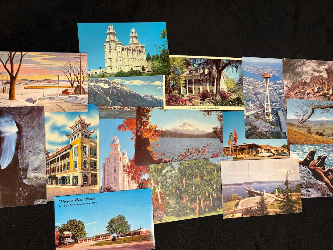 Vintage Sixteen (16) Postcards States Across America, 1950-70s Era MCM ...