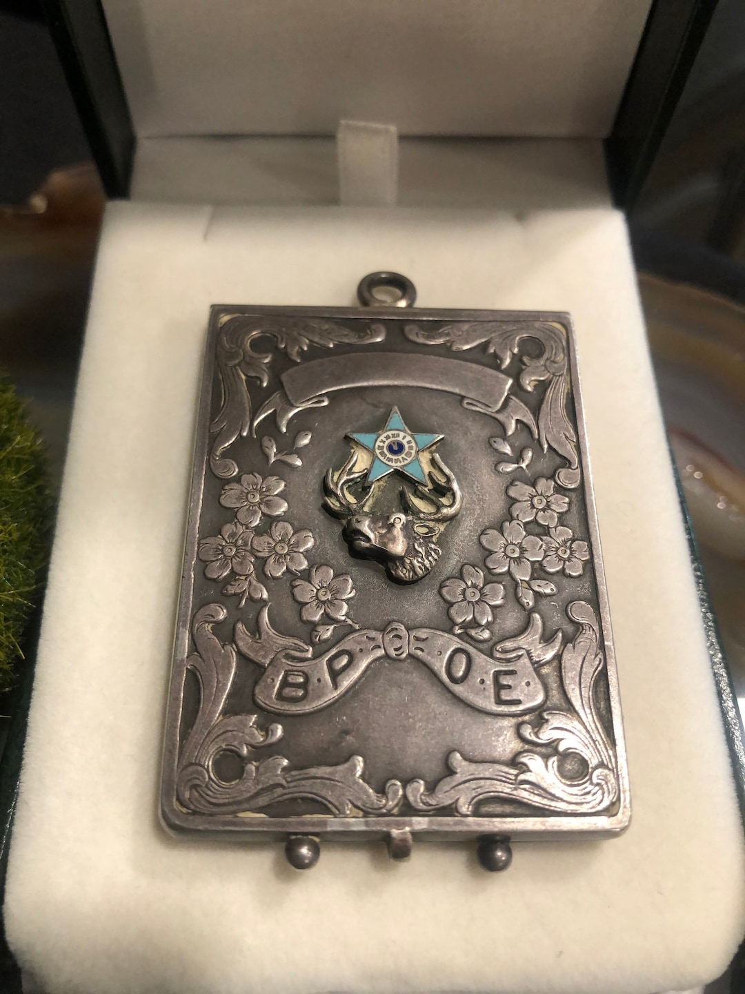 Vintage Sterling Silver and Enamel B.P.O.E. Elks Club Membership Card ...