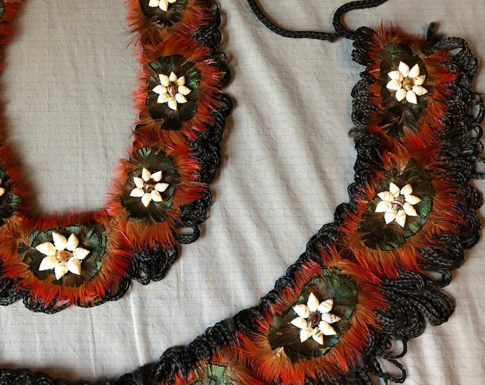 Vintage Polynesian Tahitian Style Dance Handmade Hip Belt and Neckpiece ...