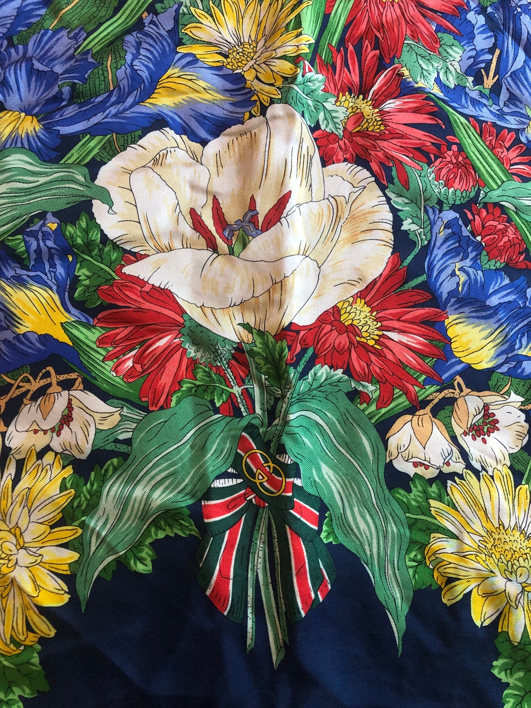 Rare 1980s Authentic Gucci garden Luxury Designer Silk - Etsy