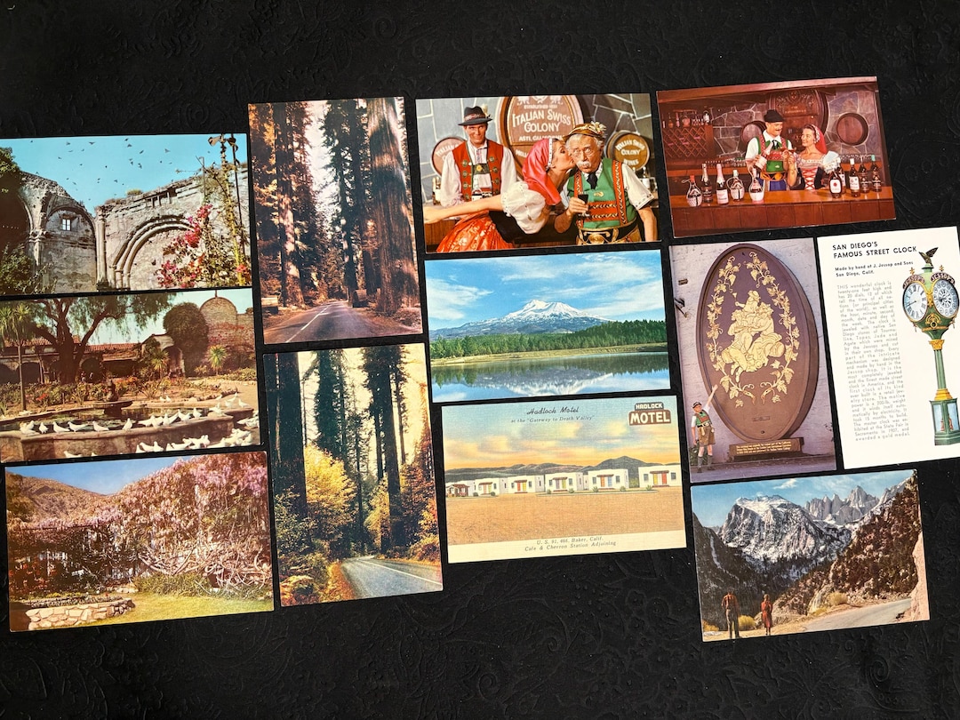 Vintage California Postcards: 1960-70s Cali Travel Views, Set of 12 - Etsy