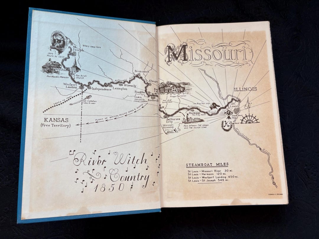 The River Witch Hardcover Book: 1955 Print, Missouri River Historical ...