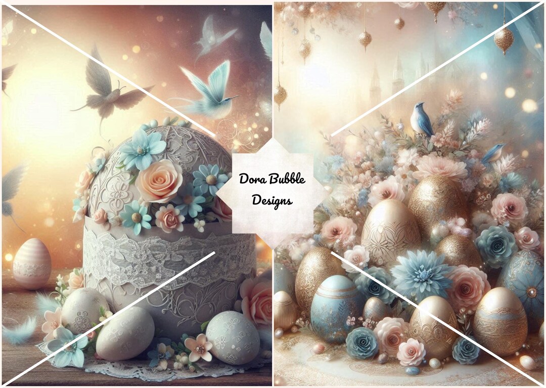Easter Ethereal Background Pages Kit - Etsy