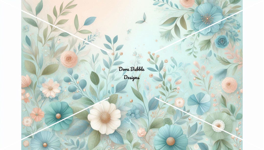 Mint Green and Peach Backing Papers - Etsy