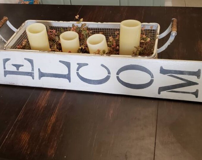 Hand Painted Wood Welcome Sign - Etsy