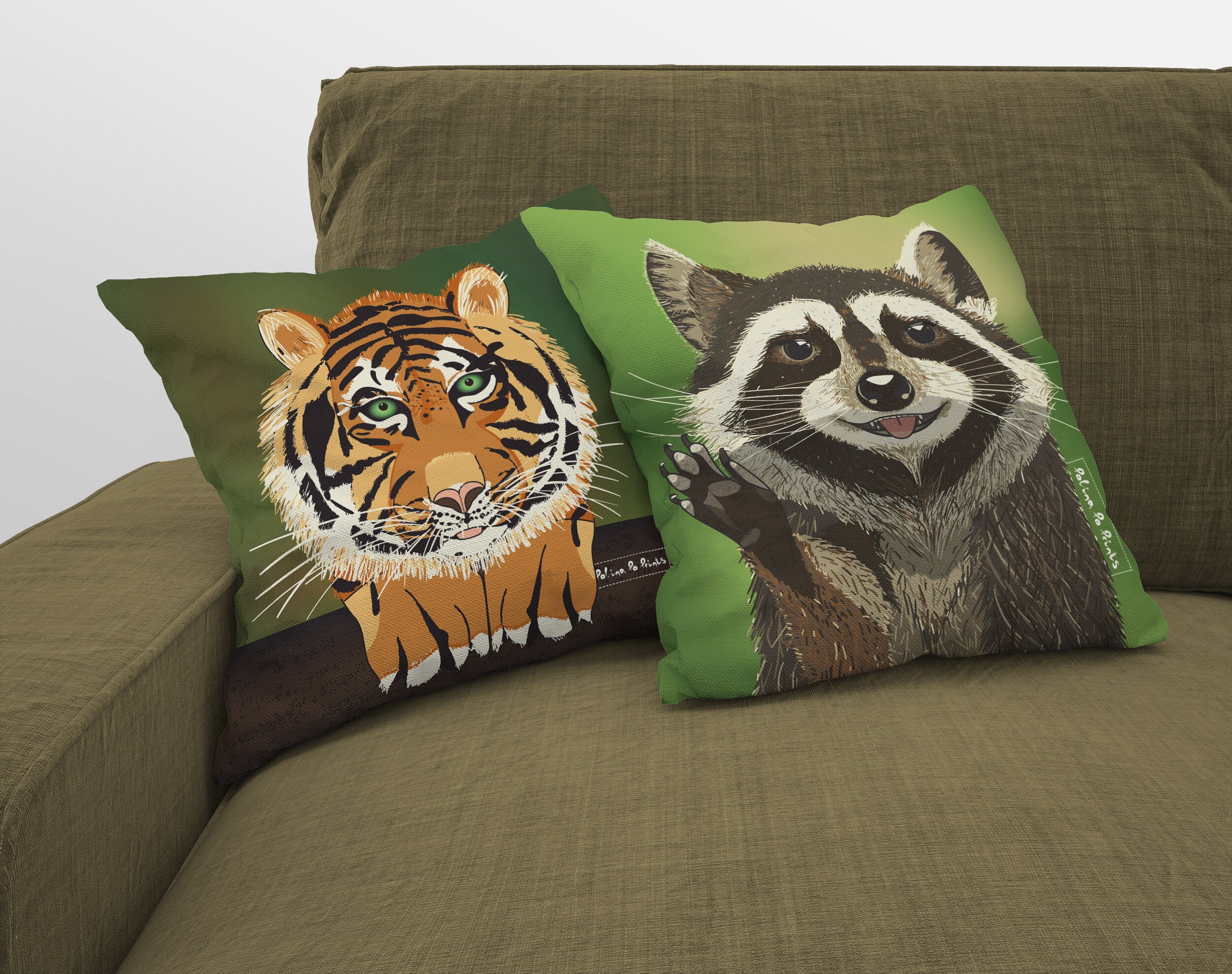 Smiley Face Raccoon Decor Reading Pillow Covers 20x20 18x18. - Etsy