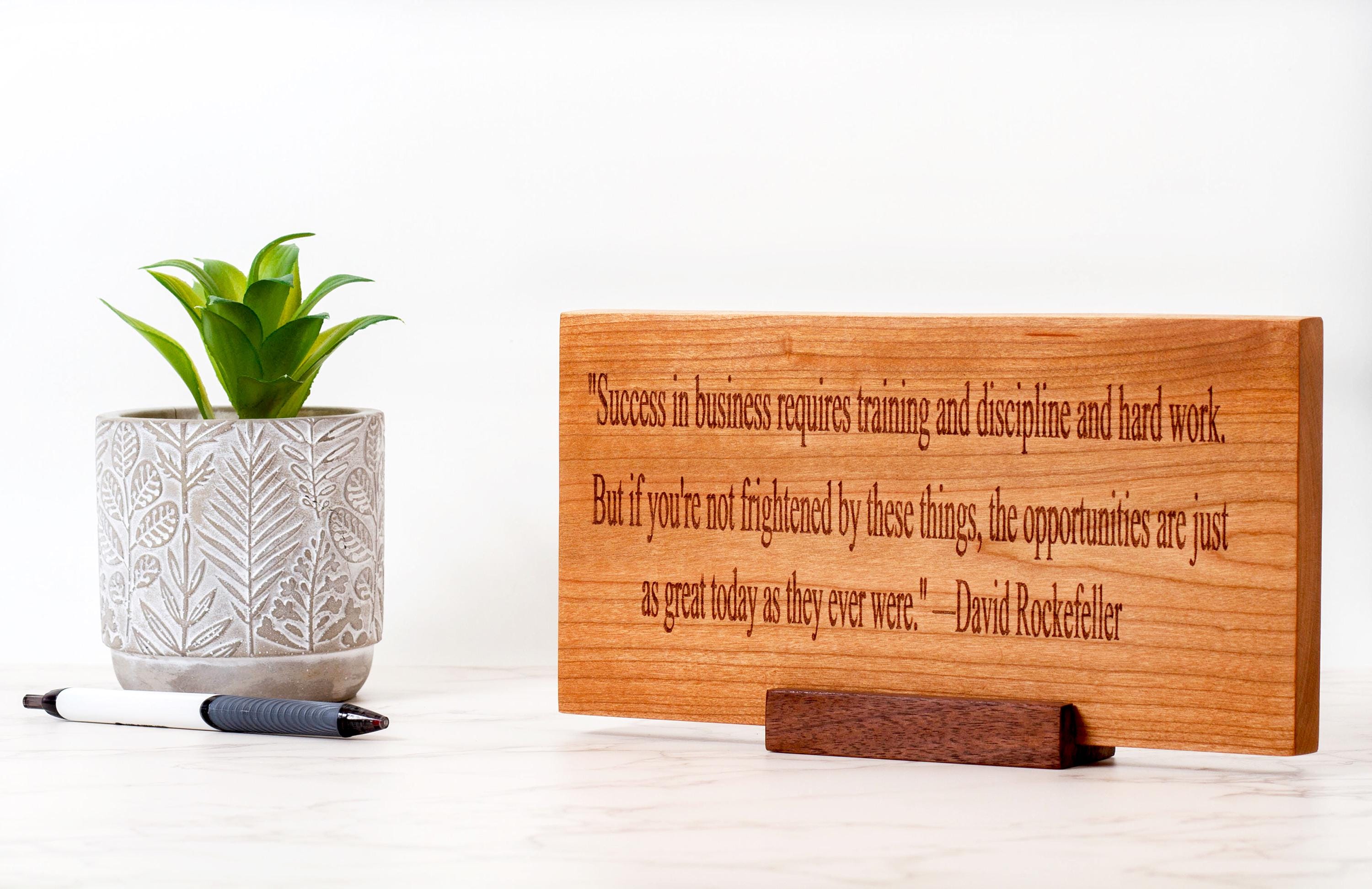 Custom Laser Engraved Cherry Wood Sign With Stand - Elegant Home or ...