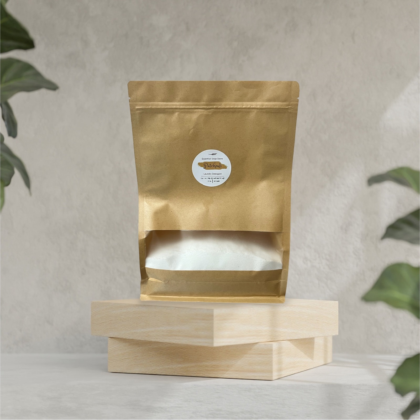 32 Oz. Laundry Detergent, Kraft Paper, Stand Alone Zipper Pouch ...