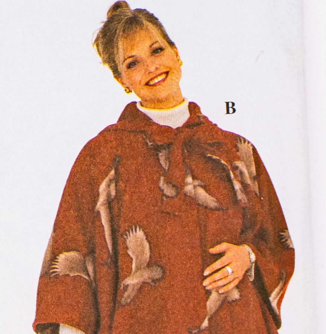 Simplicity, 8403, Vintage, 90s, 1990s, EASY, Festival Poncho, Hooded ...