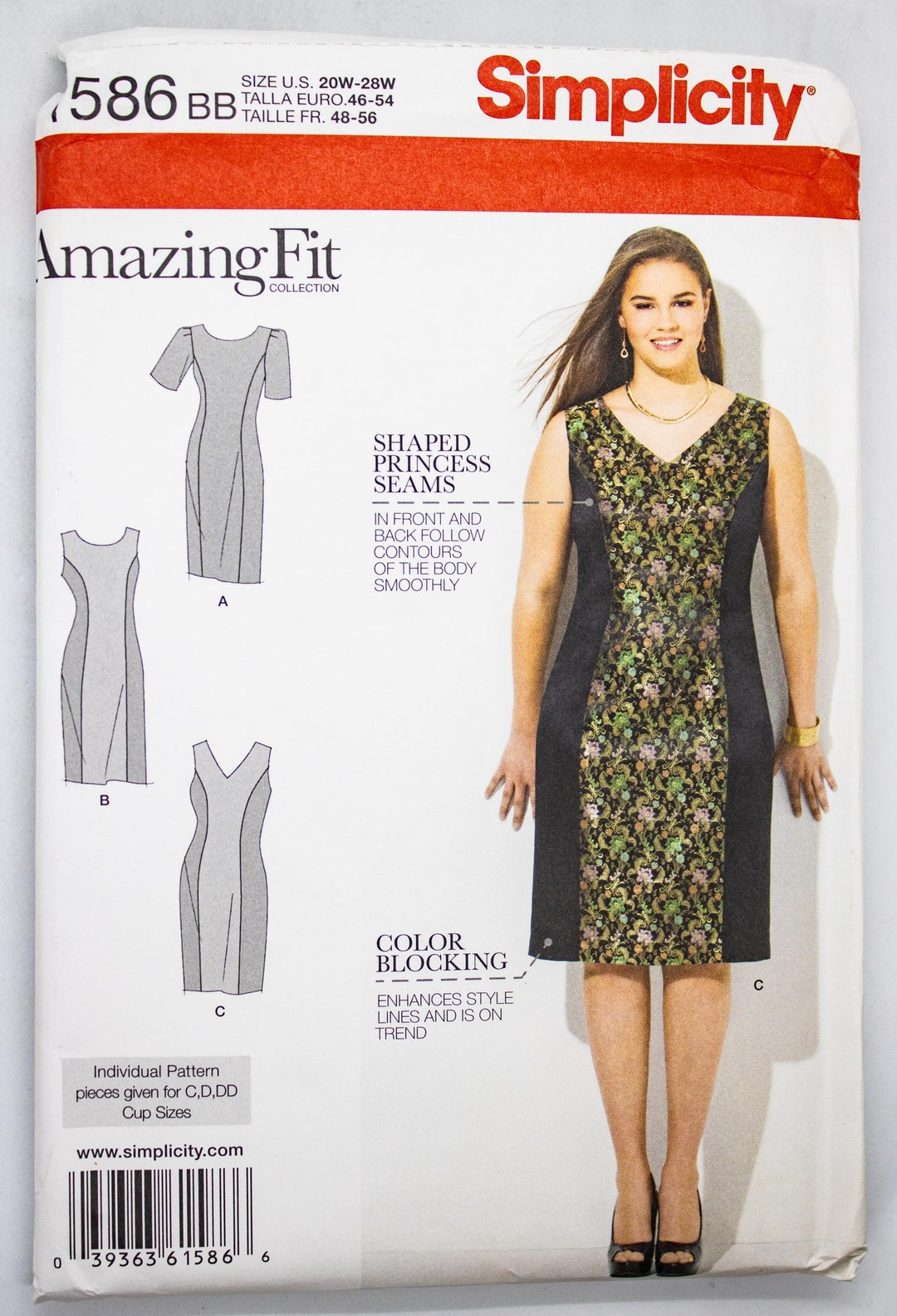 Simplicity, 1586, Women's, Princess Seam, Dress, Sewing Pattern, Size ...