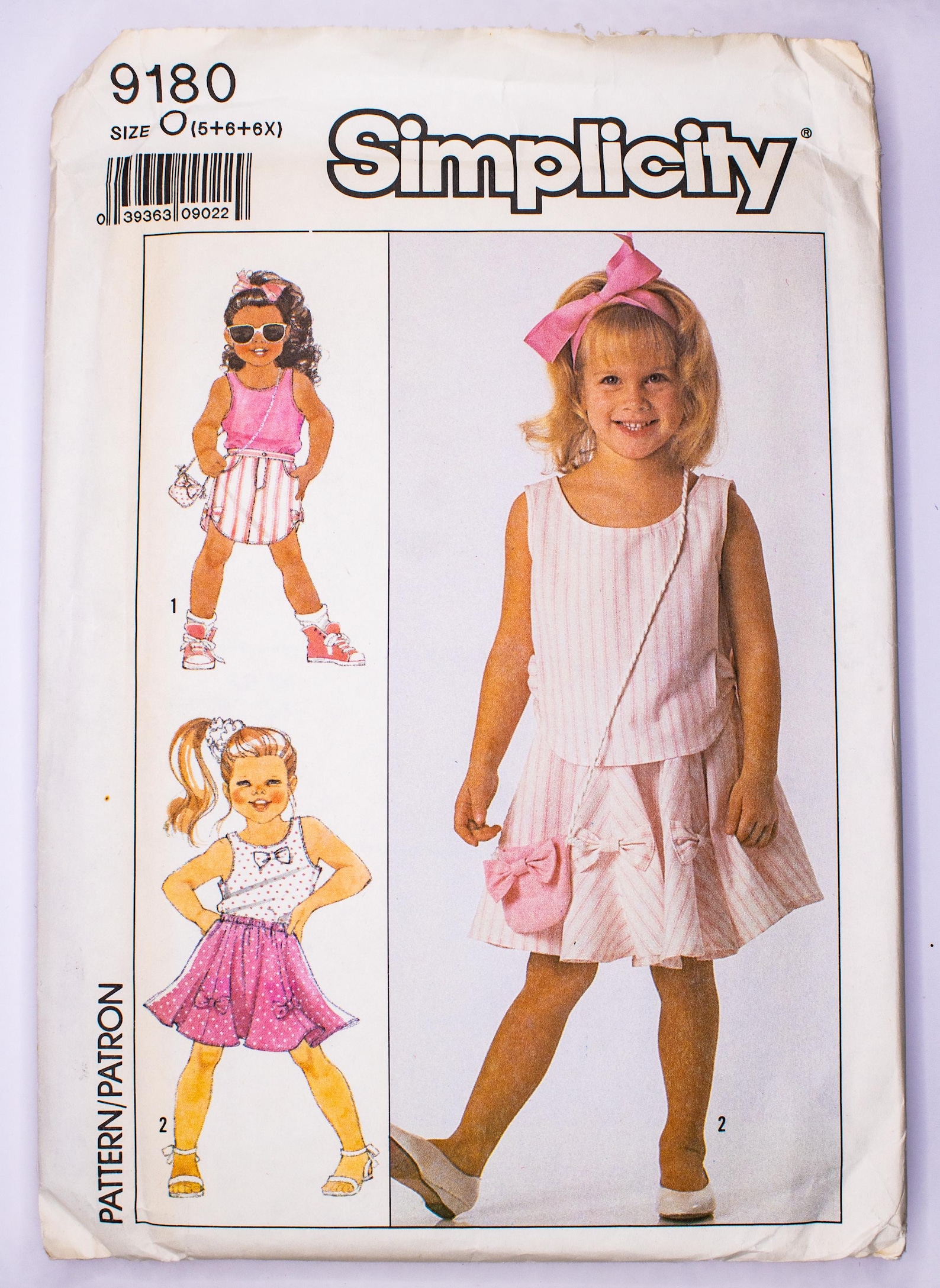 Simplicity, 9180, Vintage, 80s, 1980s, Girls, Skirt, Tank Top, and ...