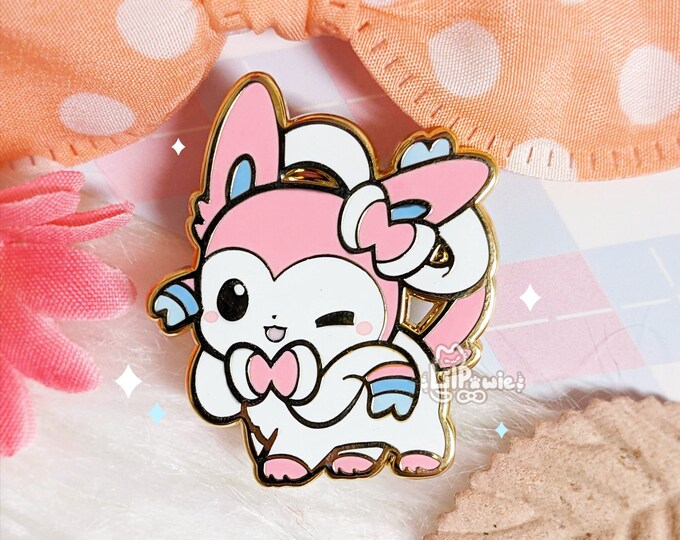 Sylveon 1.4'' Gold-plated Hard Enamel Pin Baby - Etsy