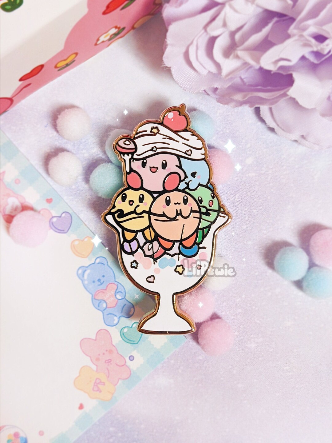 Rainbow Poyo Ice Cream Sundae Cup Hard Enamel Pin - Etsy