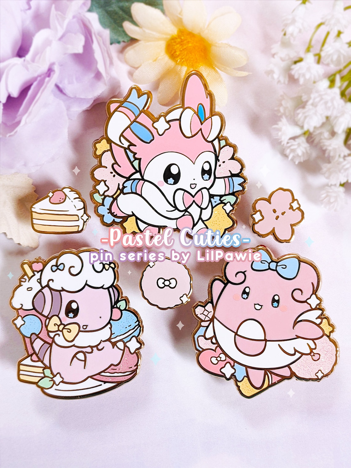 Pastel Cuties Anime Sylveon Fairy Pinkumon Sakura Cherry - Etsy