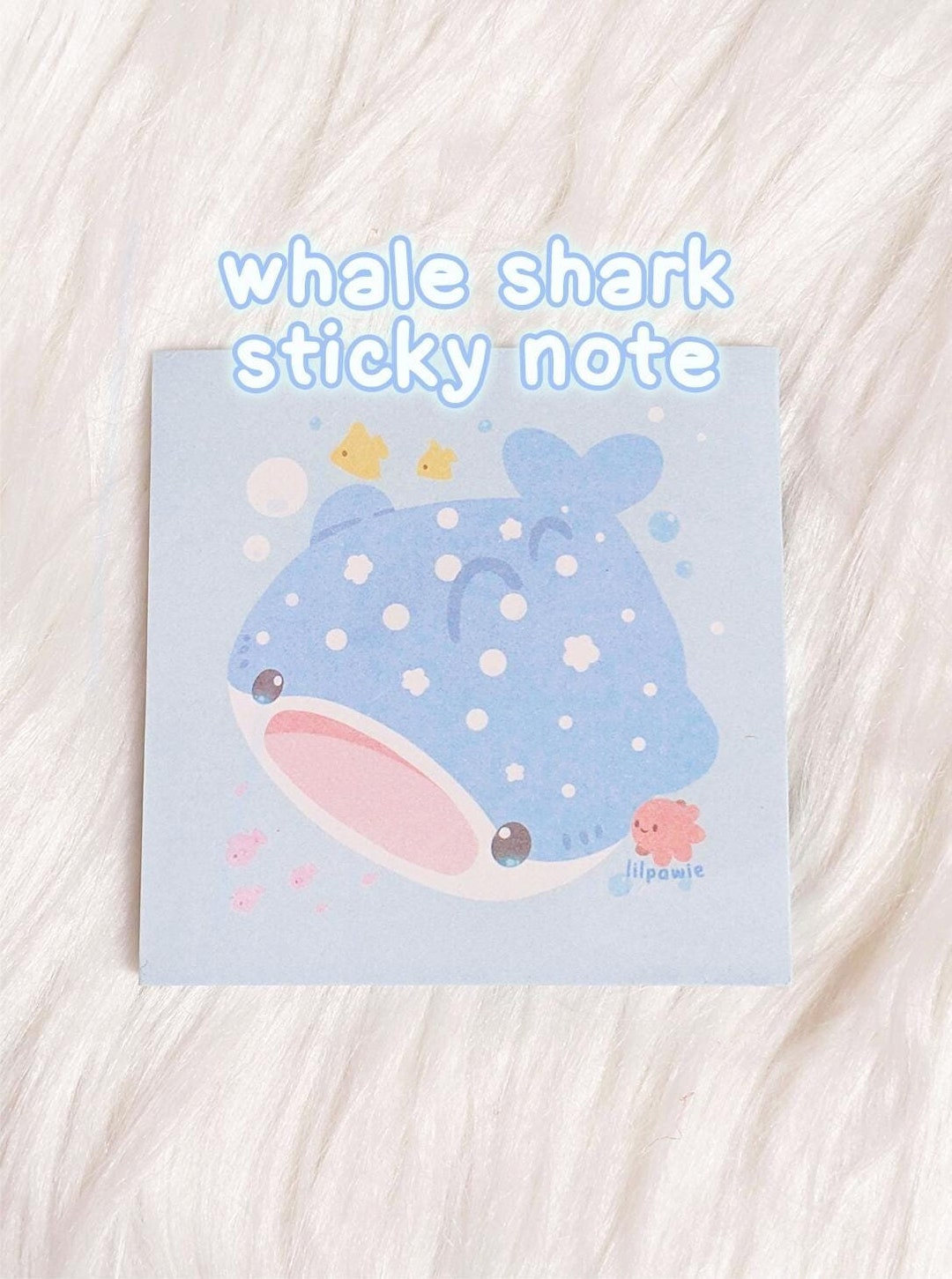 Whale Shark Sticky Note 2.8'' Samie the Whale Shark Square 50 Sheets ...
